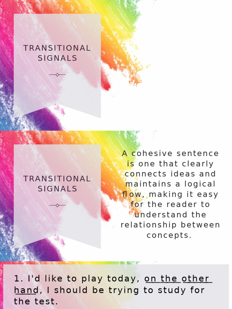 Transitional Signals | PDF | Logic