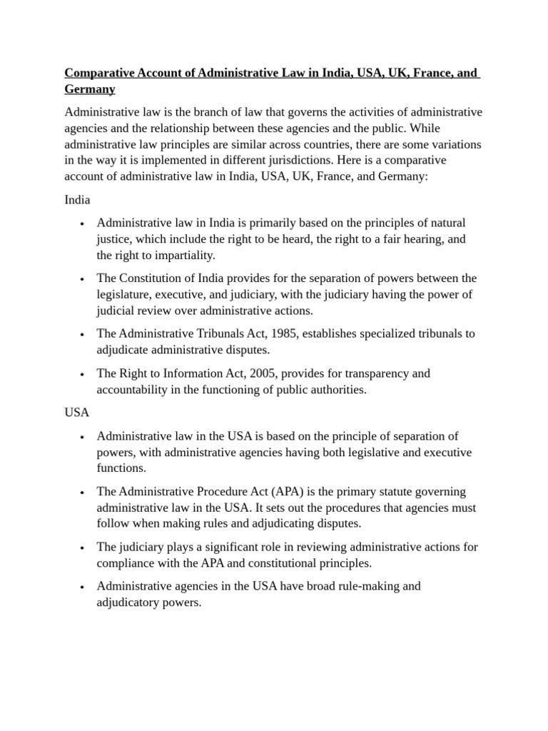 Comparative Administrative Law | PDF | Administrative Law | Judicial Review