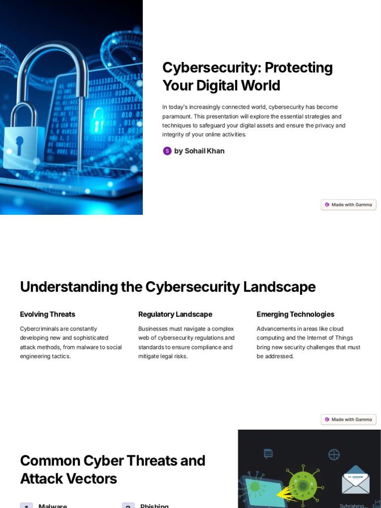 Cybersecurity Protecting Your Digital World | PDF | Security | Computer Security