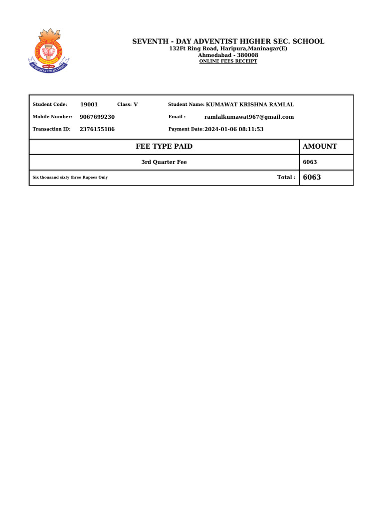 Pay Receipt | PDF