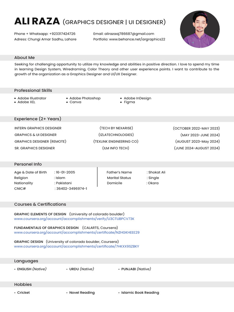 Simple CV Design | PDF