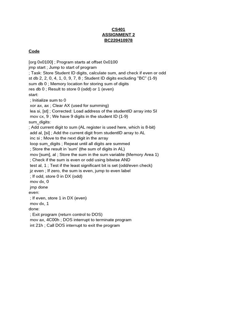 cs401 Assi | PDF