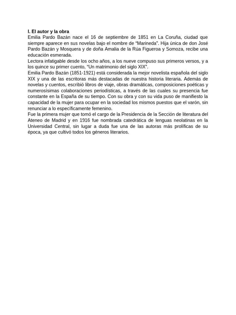 Emilia Pardo Bazan | PDF