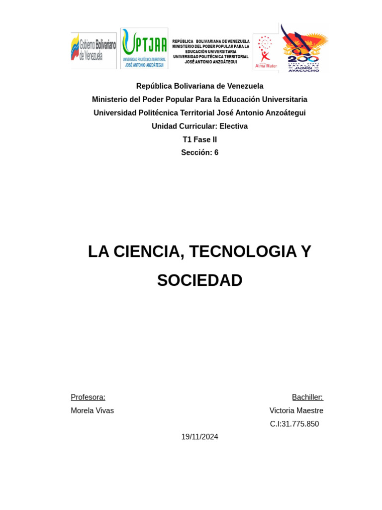 Ciencia, Tecnologia y Sociedad | PDF | Conocimiento | Investigación y ...