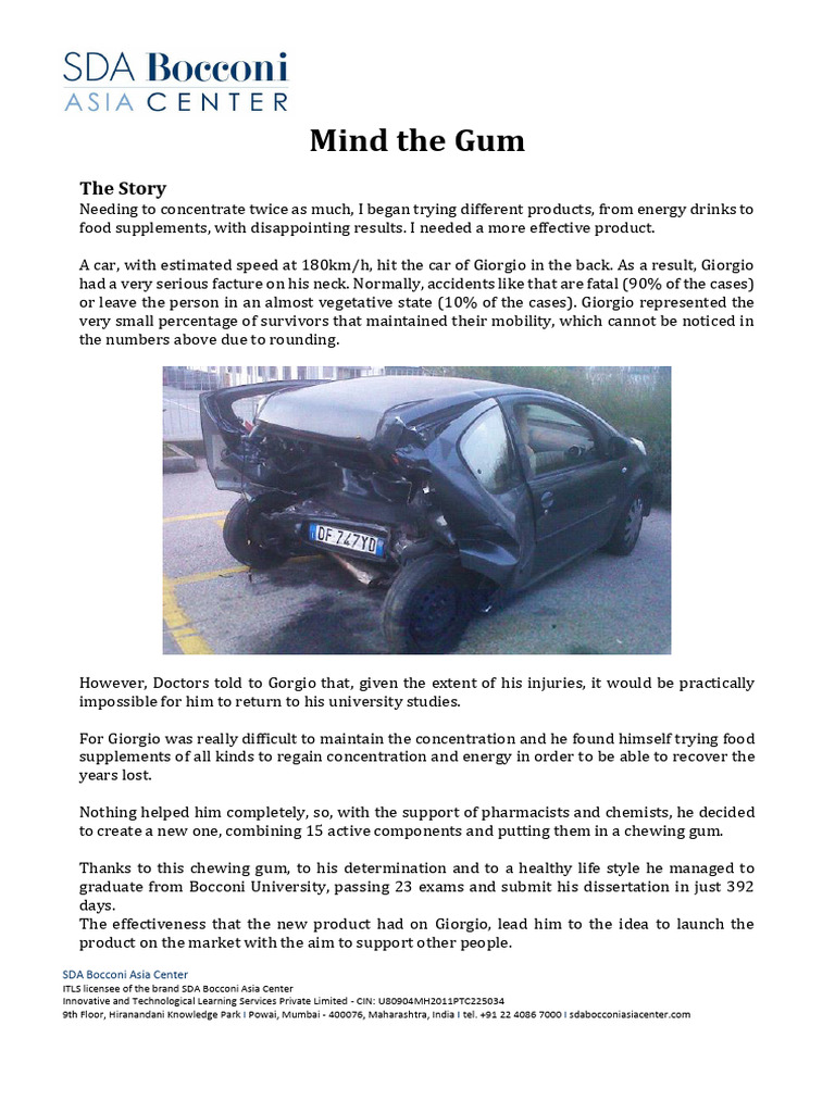CASE STUDY - Mind The Gum 2023 | PDF | Neurotransmitter | Antioxidant