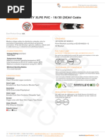 Dekoron Cable Product Specification Sheet | PDF | Wire | Electric Power