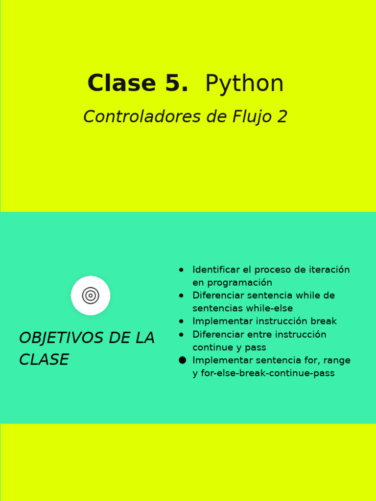Controladores de Flujo en Python | PDF | Python (lenguaje de programación) | Programa de computadora