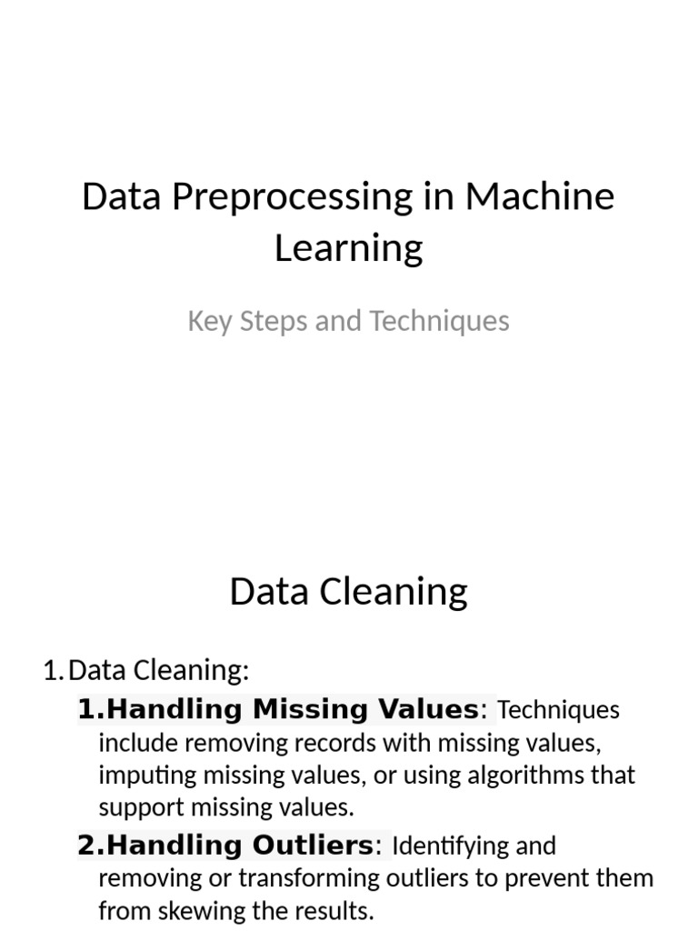 Essential Data Preprocessing Techniques | PDF