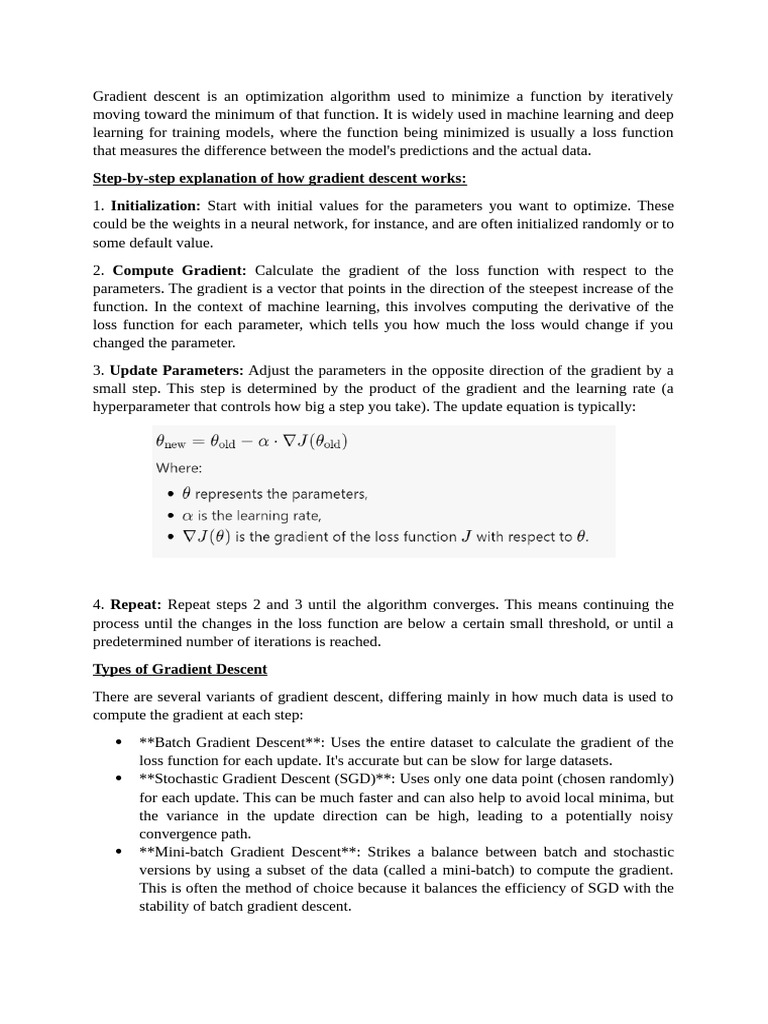 Gradient Descent for ML Practitioners | PDF | Learning | Applied Mathematics