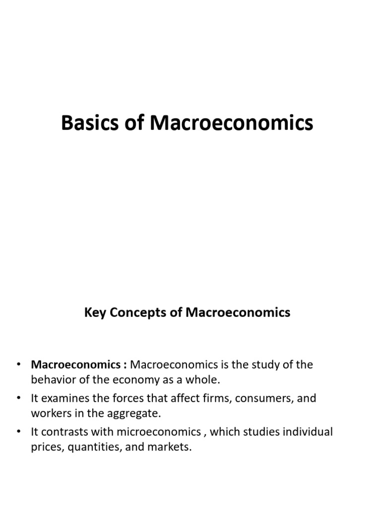 Basics of Macroeconomics | PDF | Macroeconomics | Measures Of National ...