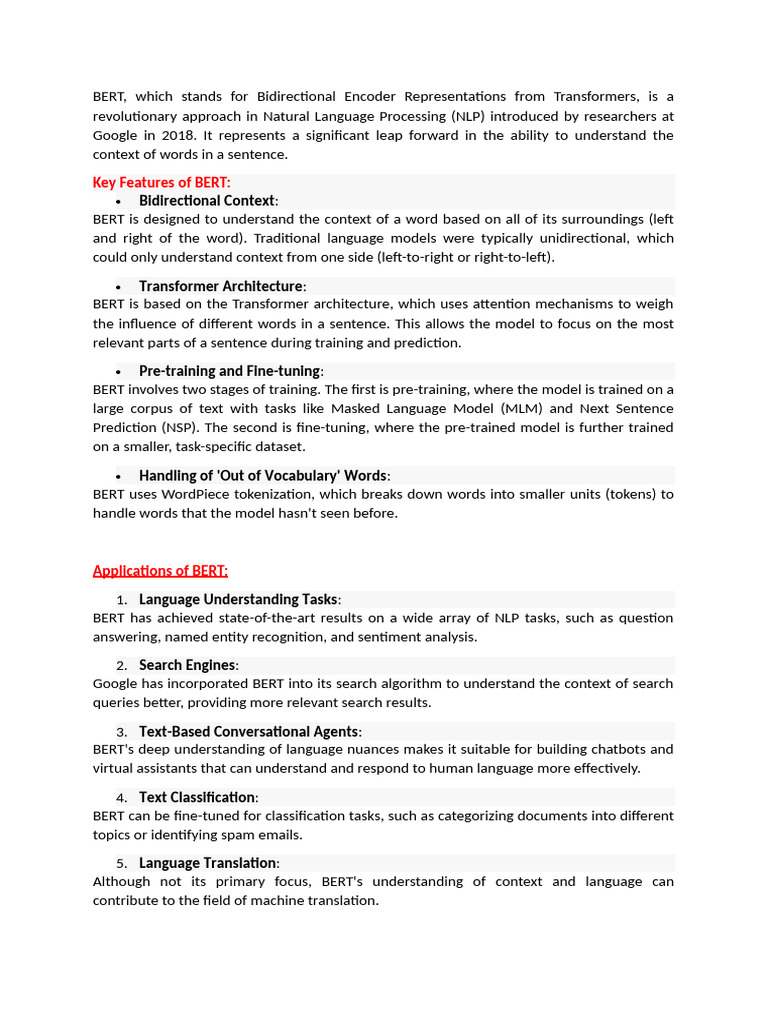 32-Bidirectional Encoder Representations From Transformers (BERT) - 30 ...