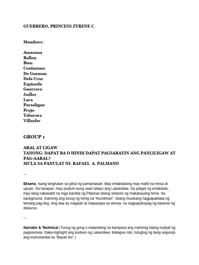 Aral at Ligaw | PDF