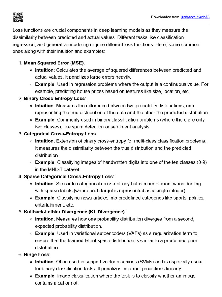 Loss Function | PDF | Statistical Classification | Mean Squared Error