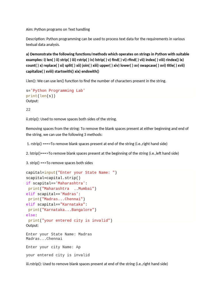 Text Handling Pdf String Computer Science Computer Programming