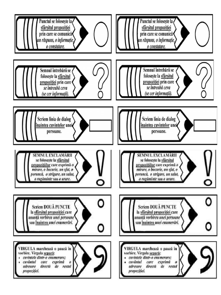 Semne de Punctuatie PT Caiet | PDF