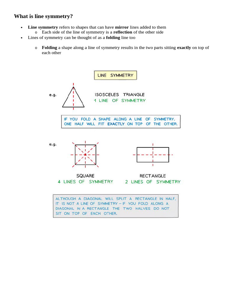 Symmetry Line and Order of Rotational Symmetry | PDF