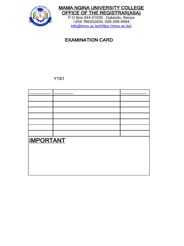 ExamCard P0416552024 | PDF