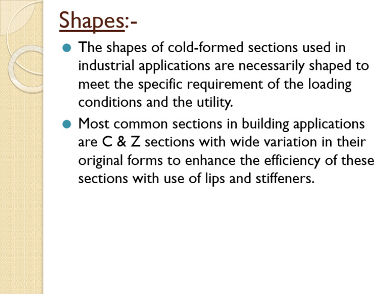 Cold Formed Steel Sections - PPTX 10 | PDF