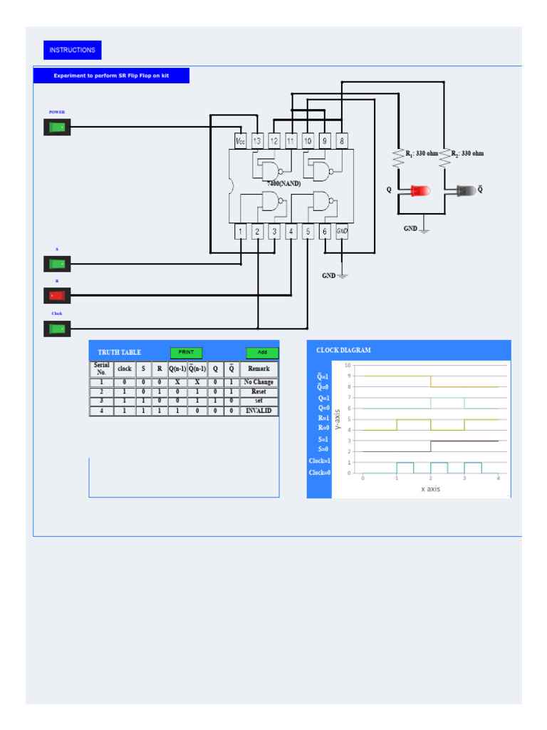 SR Flip Flop Virtual Labs Truth Table Verification | PDF SR Flip Flop Virtual Labs Truth Table Verification | PDF