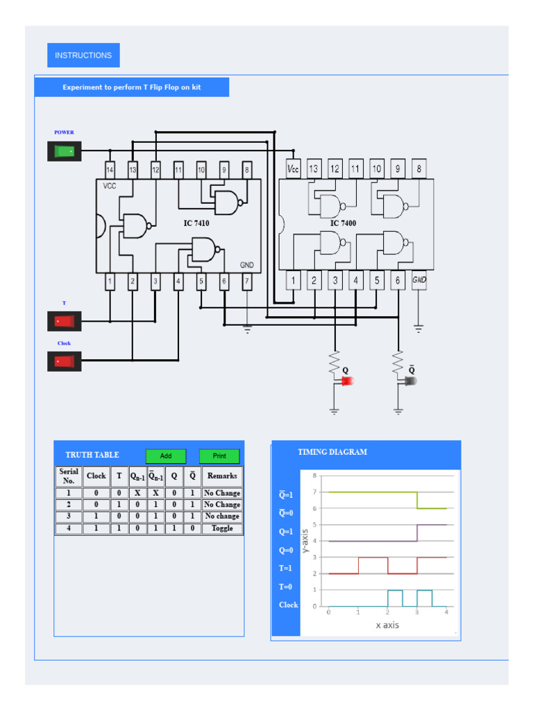 T Flip Flop Virtual Labs Truth Table Verification | PDF T Flip Flop Virtual Labs Truth Table Verification | PDF
