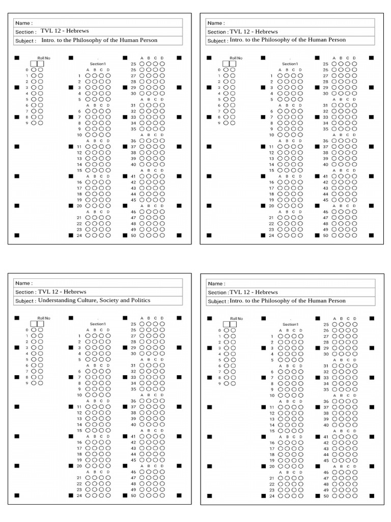 Evalbee Sheet Long | PDF