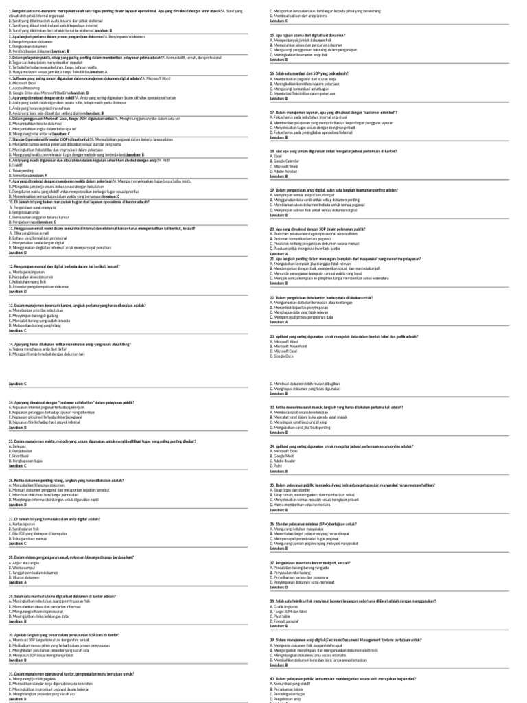 Penata Layanan Operasional Pdf