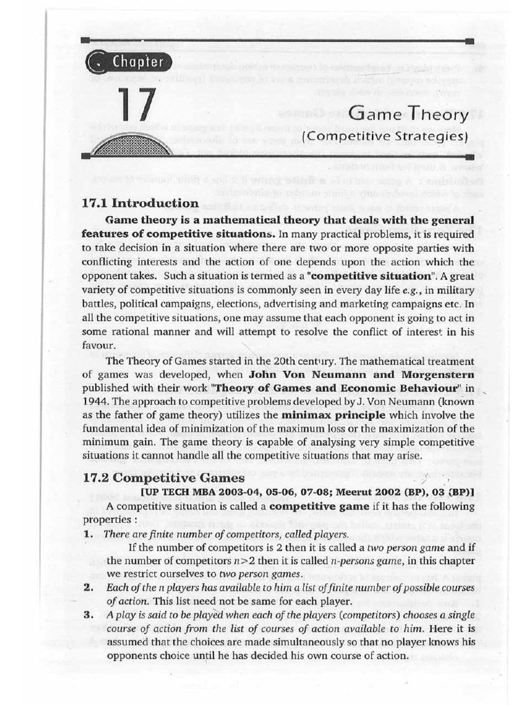 Game Theory | PDF