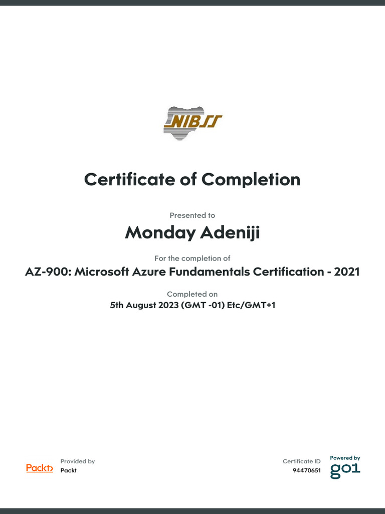 AZ-900 - Microsoft Azure Fundamentals Certification - 2021 | PDF