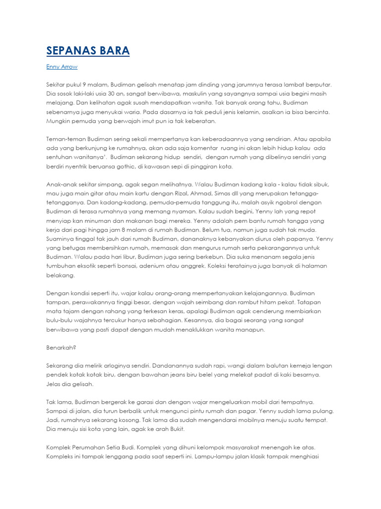 SEPANAS BARA by Enny Arrow | PDF