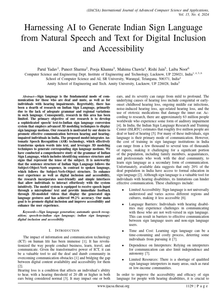 AI-Driven Indian Sign Language Conversion | PDF | Speech Recognition ...