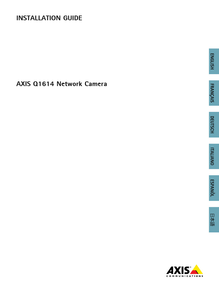 Axis q1614 Network Camera Guía de Instalación Es ES 83047 | PDF | Electromagnetic Compatibility ...
