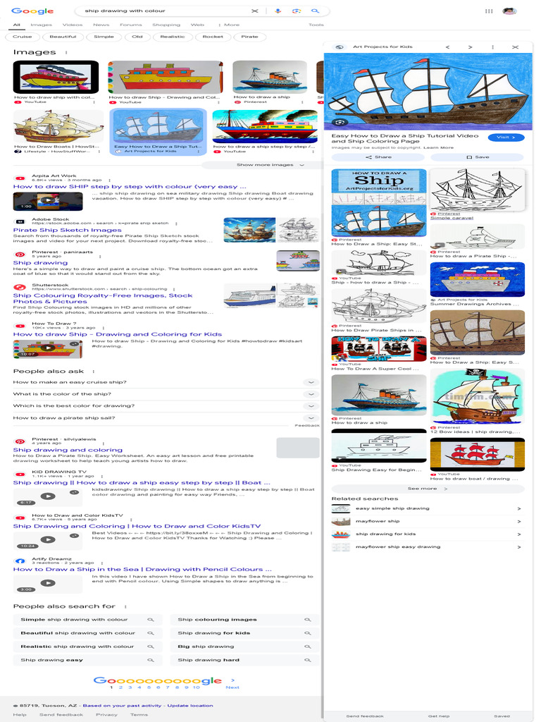 Ship Drawing With Colour - Google Search | PDF
