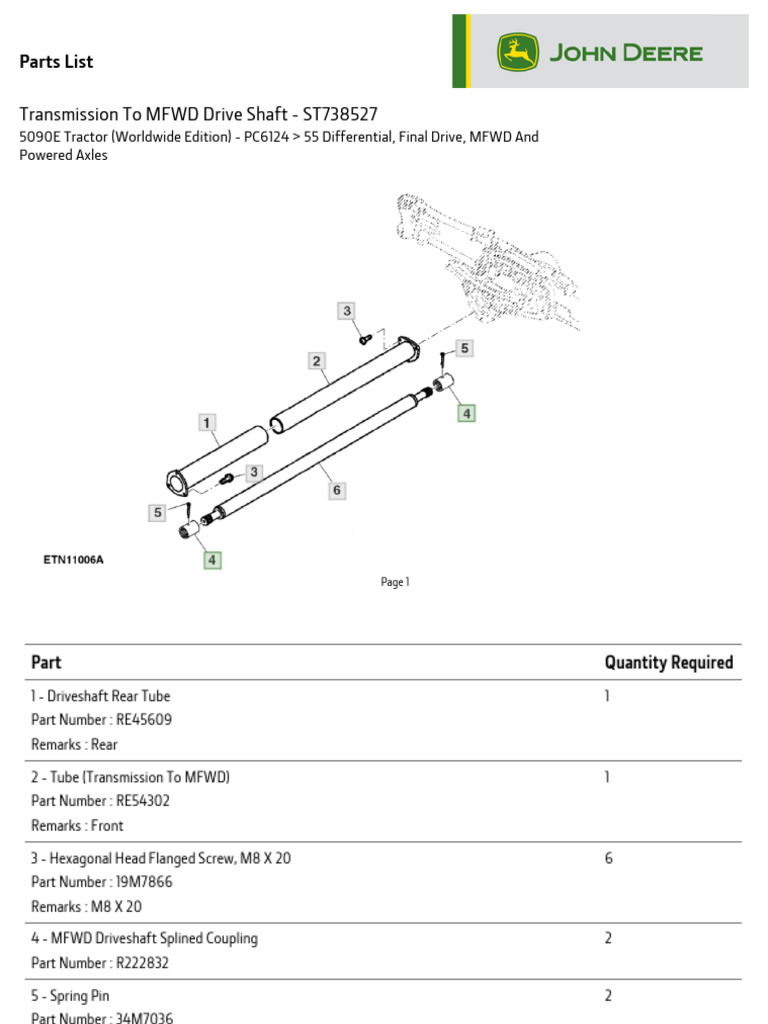 Propeller Shaft | PDF