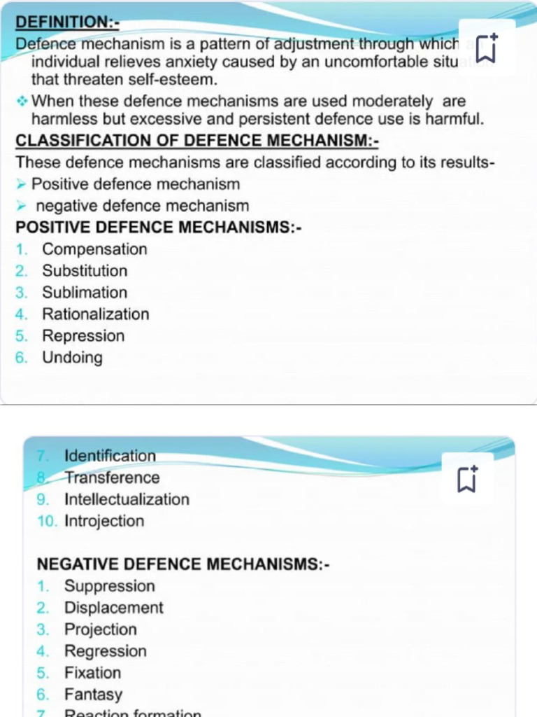 Defence | PDF | Psychological Concepts | Psychology