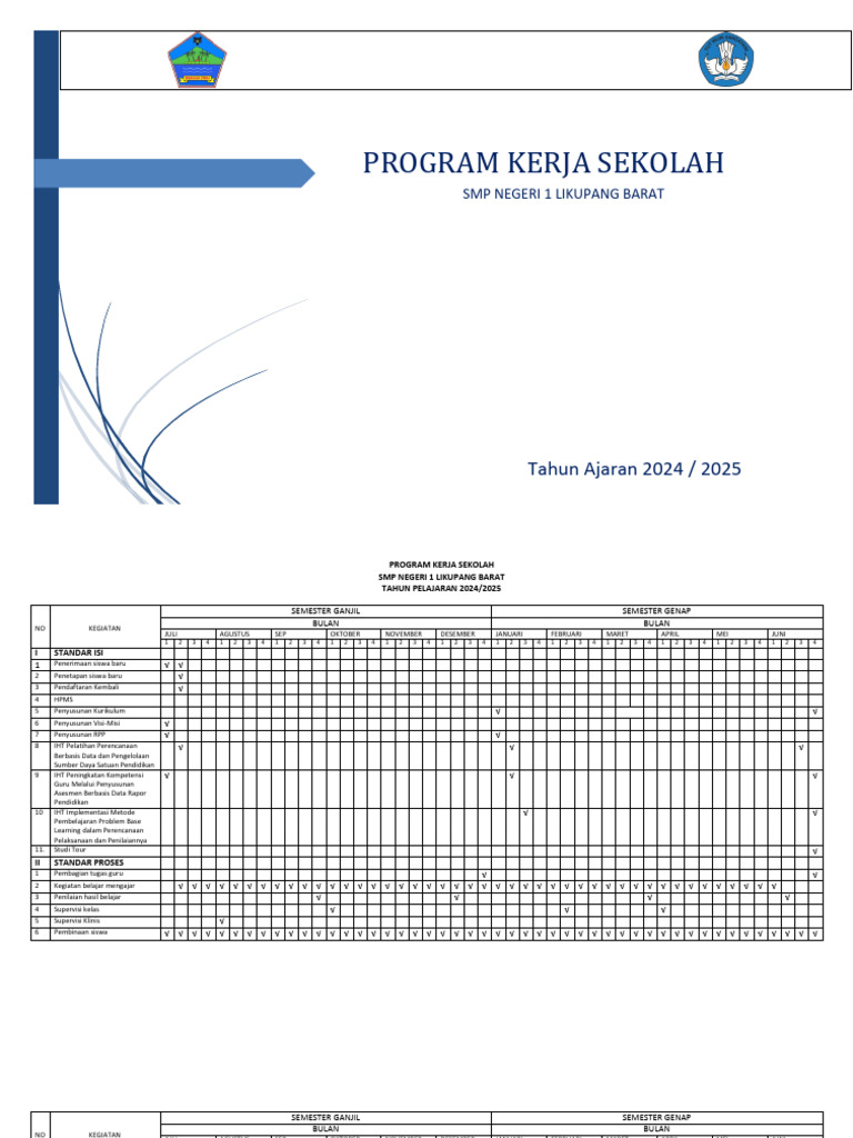Program Kerja Sekolah A | PDF