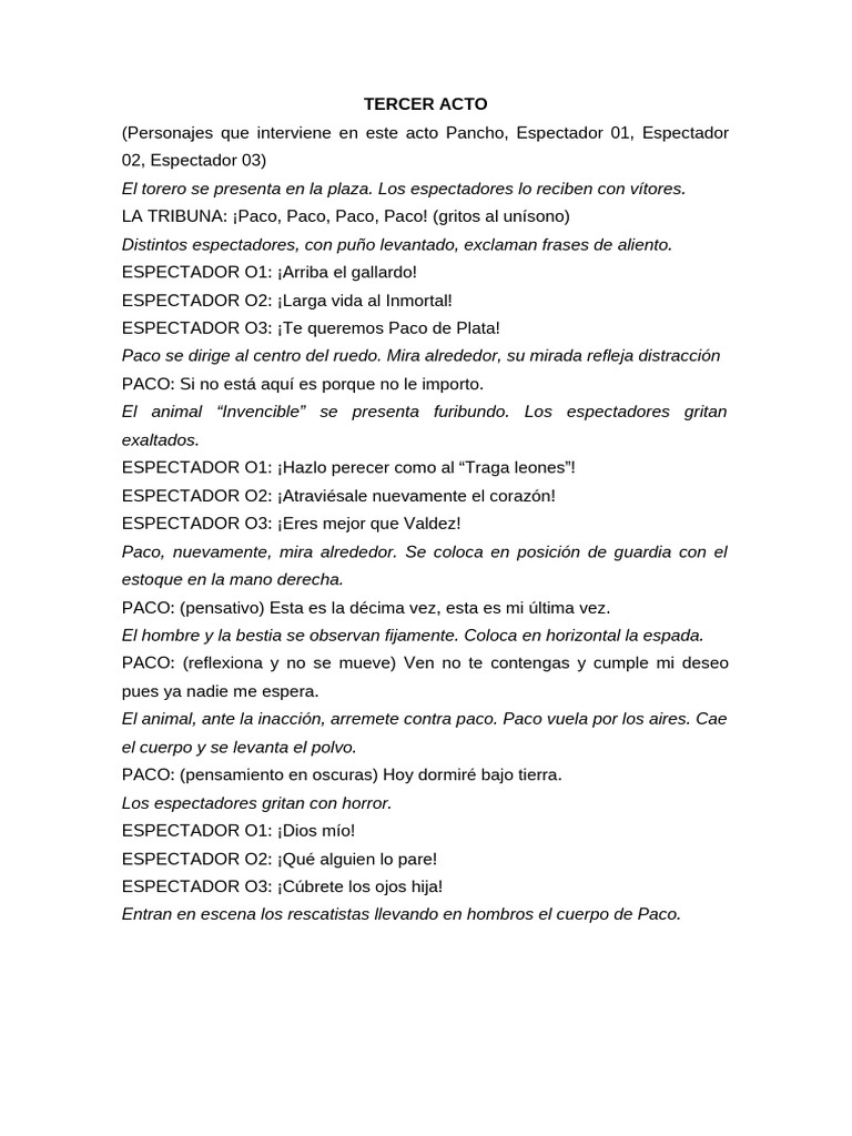 Tercer Acto | PDF