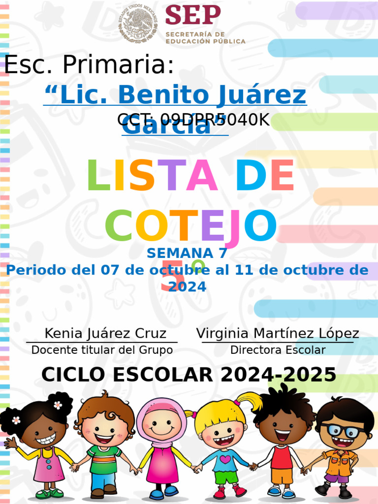 5° Sem07 Lista de Cotejo Darukel | PDF