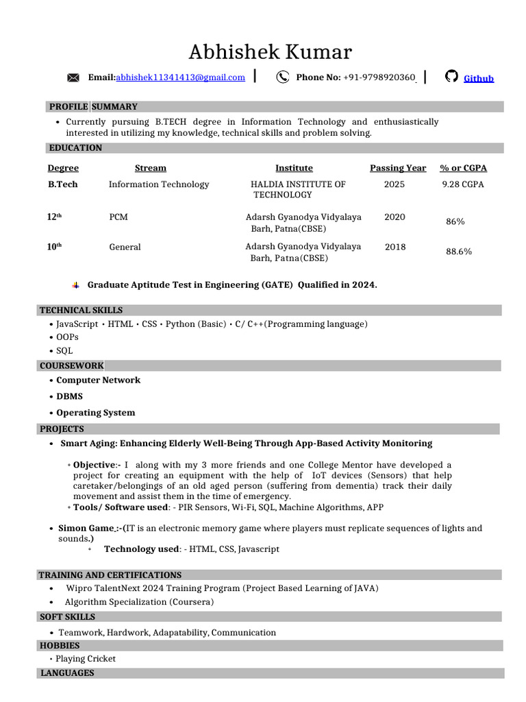 Nikhil Resume | PDF