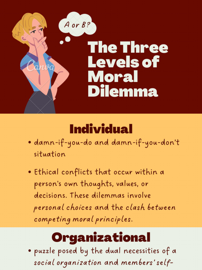 V.1 Three Levels of Moral Dilemma | PDF | Morality | Social Psychology
