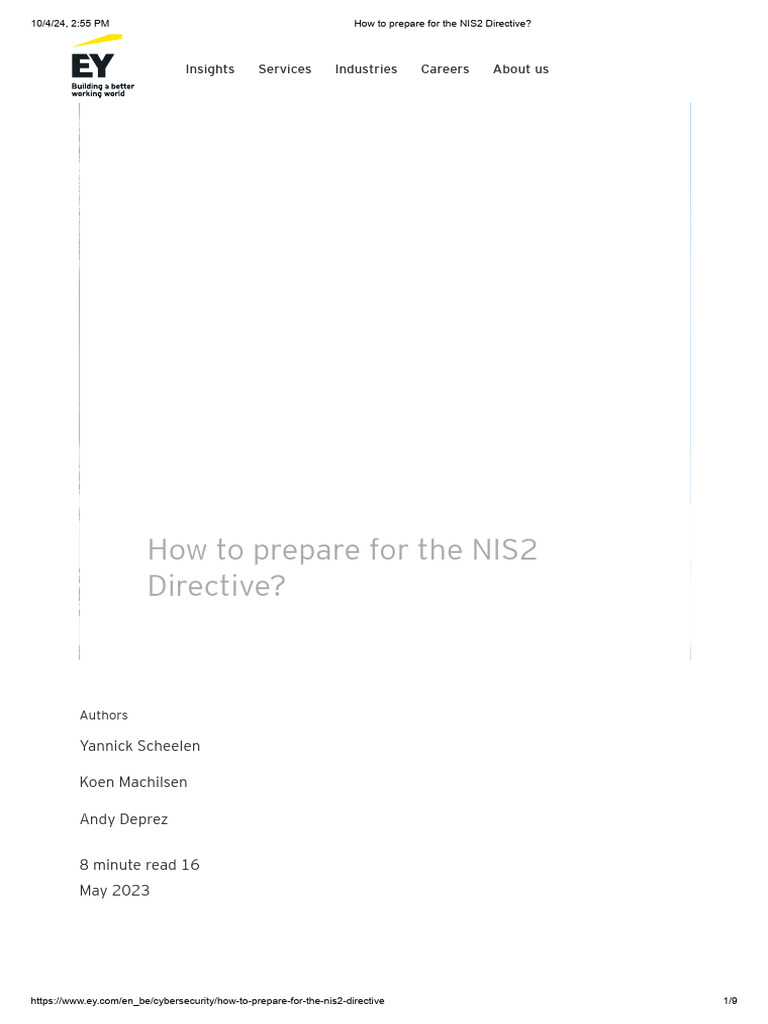 How To Prepare For The NIS2 Directive | PDF | Information Security | Computer Security