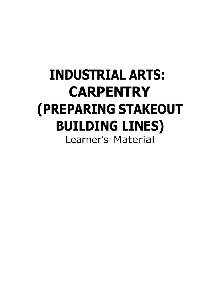 Carpentry: Preparing Stakeout Lines | PDF | Personal Protective Equipment