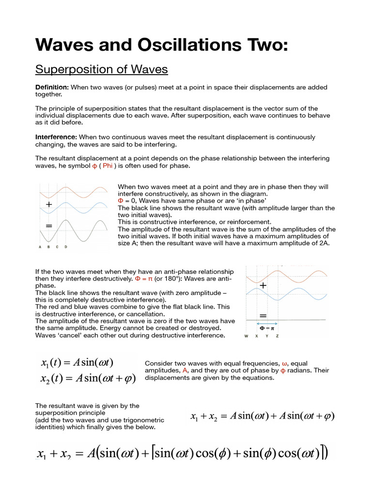 Waves and Oscillations Two | PDF | Waves | Wavelength