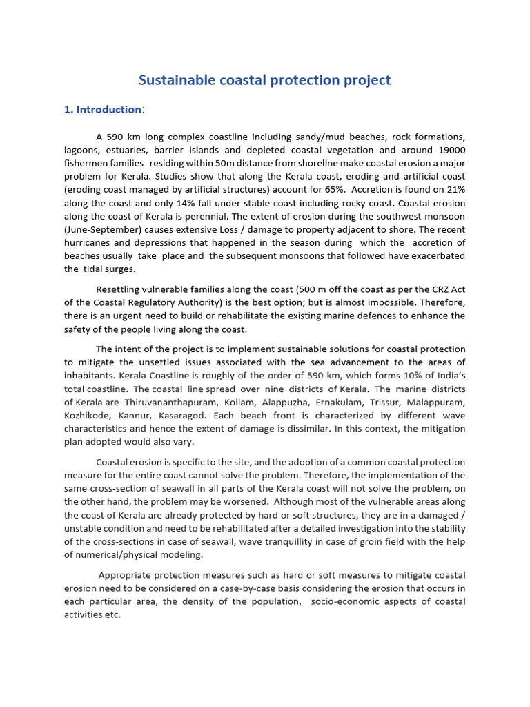 Concept Note - To Ad - Ceo - Coastal FINAL | PDF | Coast | Beach