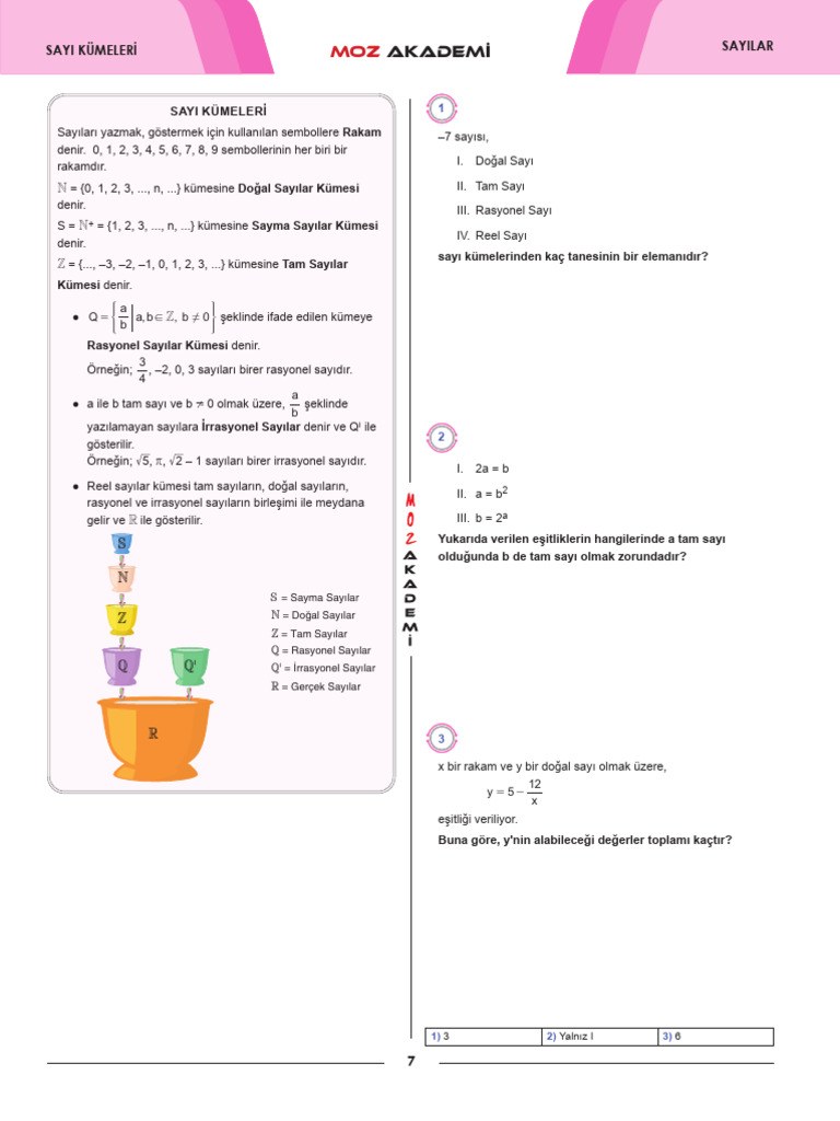 Tyt Mat1 Sayfa - (7-9) | PDF