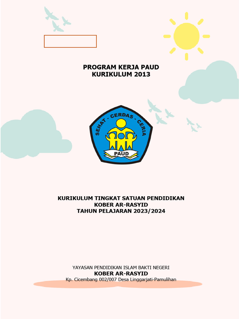 KTSP PAUD 2023/2024 Kober Ar-Rasyid | PDF