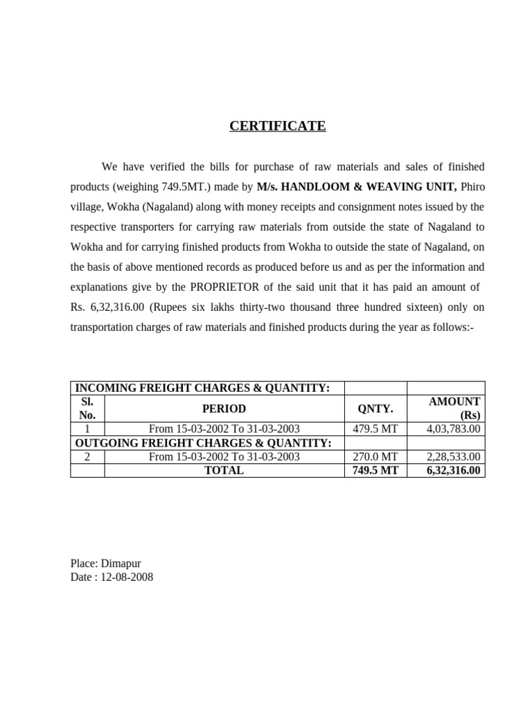 Handloom & Weaving Unit | PDF | Bill Of Lading | Currency