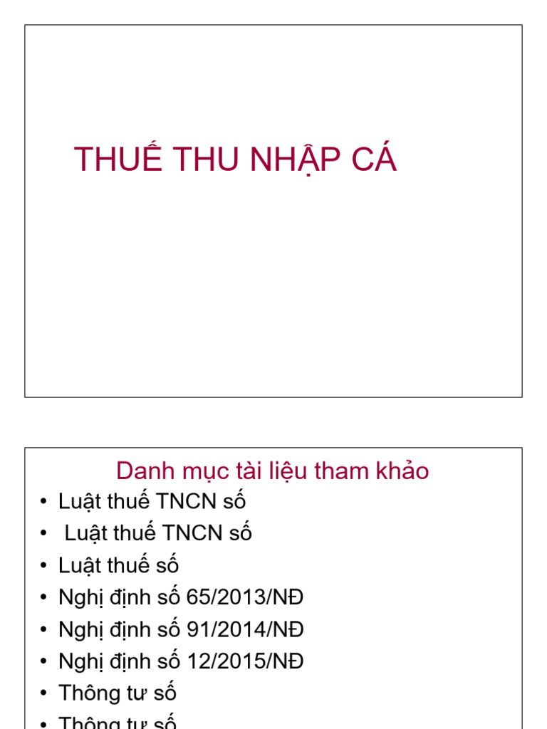 chương 3 - Thuế TNCN | PDF