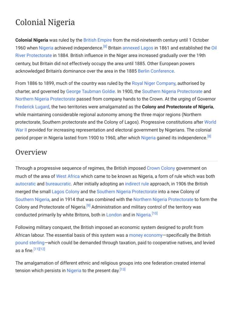 Colonial Nigeria: British Rule History | PDF | Nigeria | British Empire