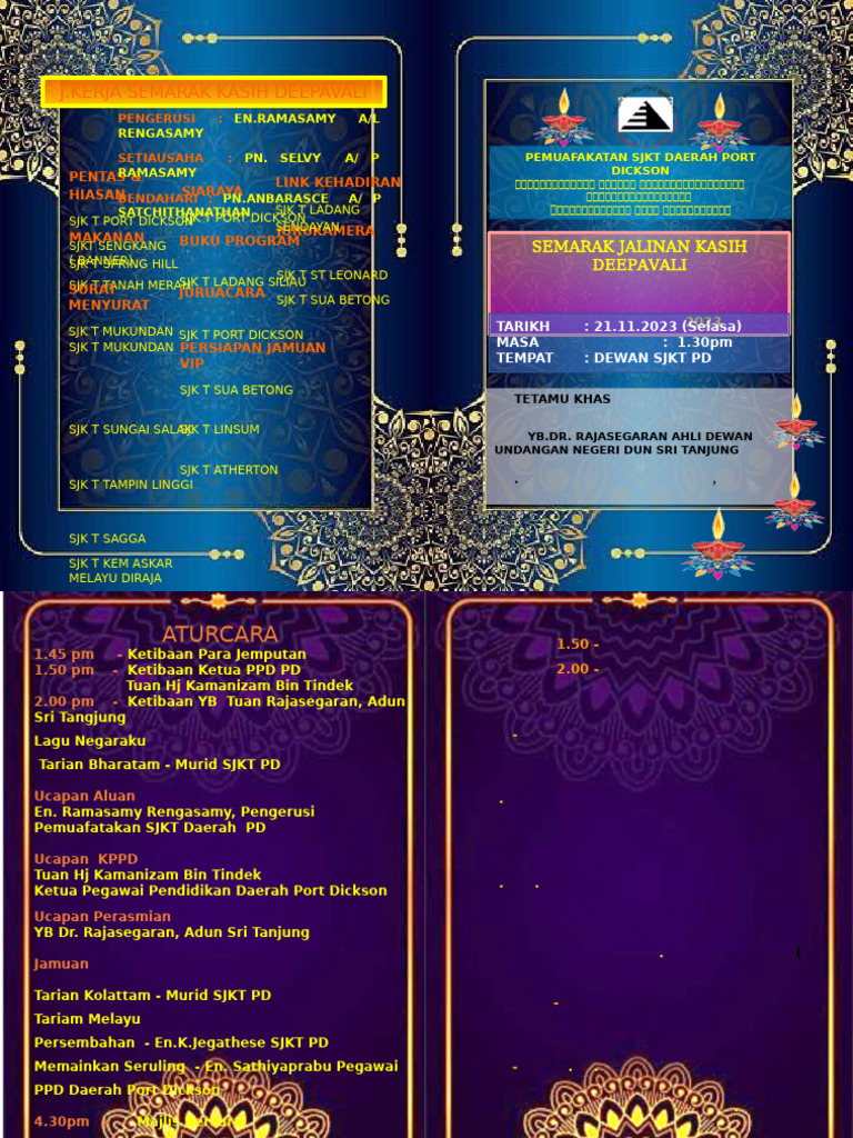 Buku Program Deepavali 2023 Daerah PD | PDF