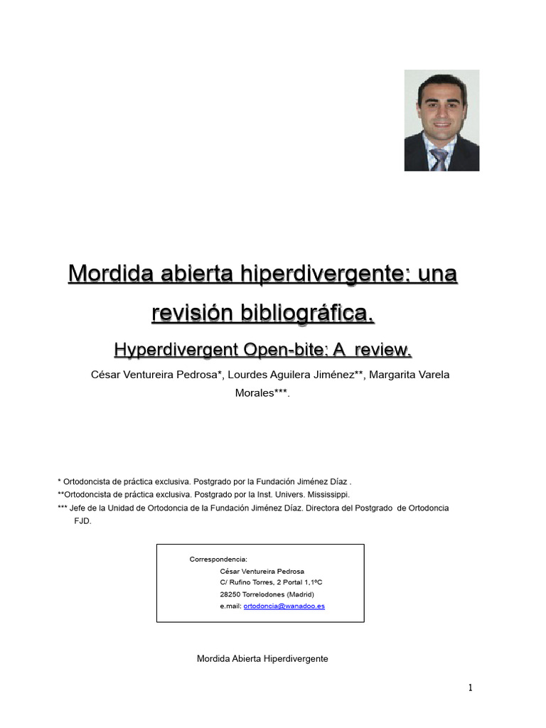 Mordida Abierta Hiperdivergente | PDF | Ortodoncia | Rotación